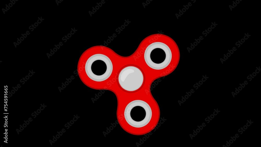 video animation turning game toy spinner object, on a transparent ...