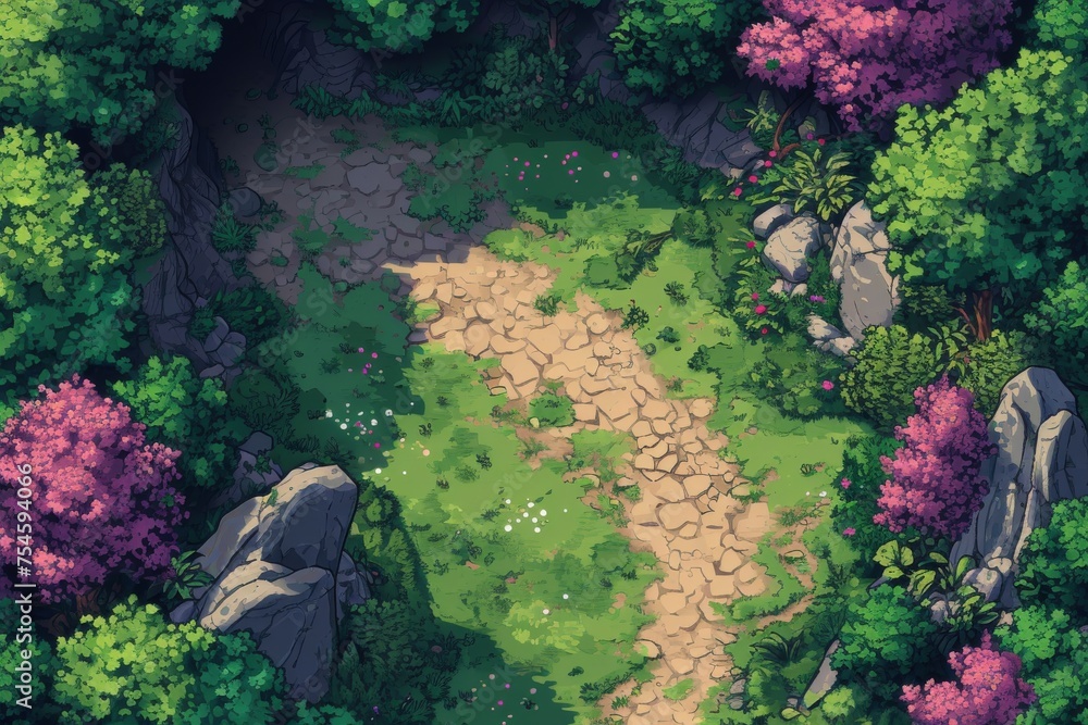 pixel map forest in the game. Pixelated forest for game map. pixelated ...