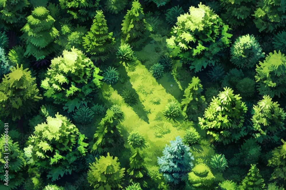 pixel map forest in the game. Pixelated forest for game map. pixelated ...