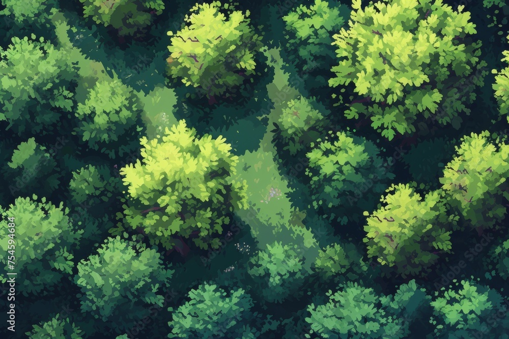 pixel map forest in the game. Pixelated forest for game map. pixelated ...
