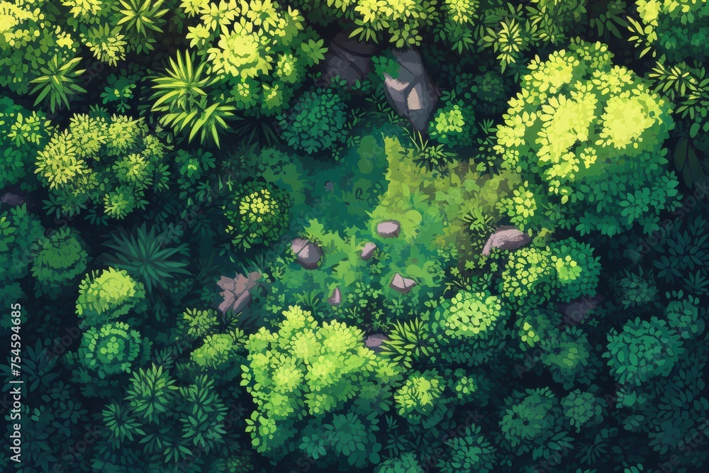 pixel map forest in the game. Pixelated forest for game map. pixelated ...