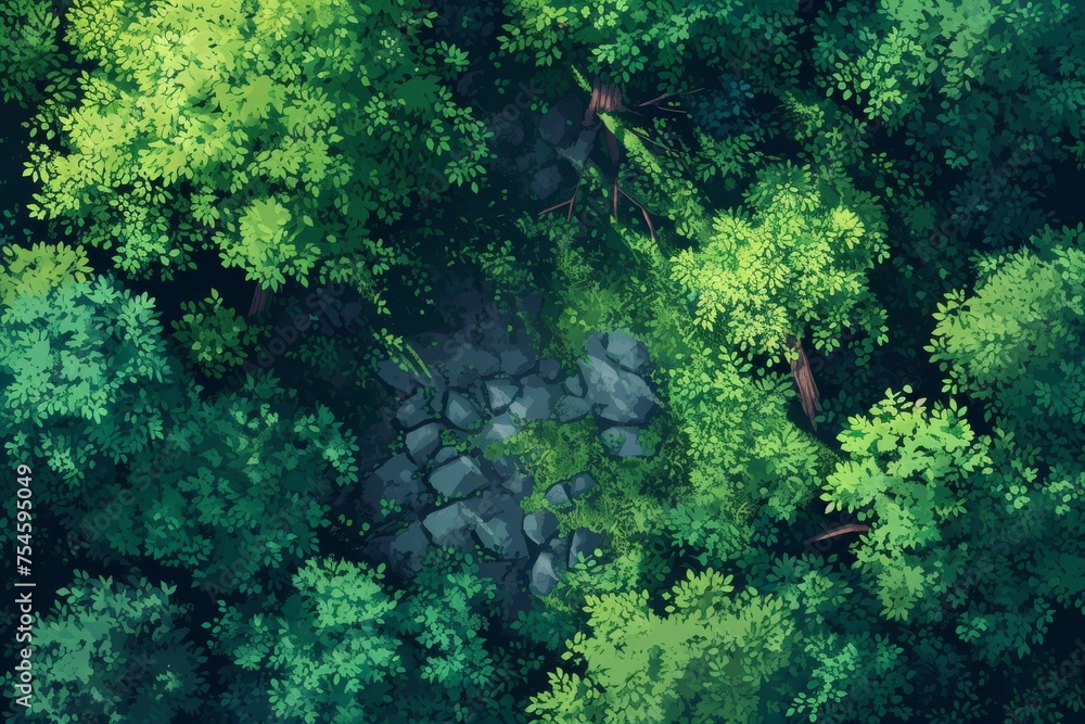pixel map forest in the game. Pixelated forest for game map. pixelated ...