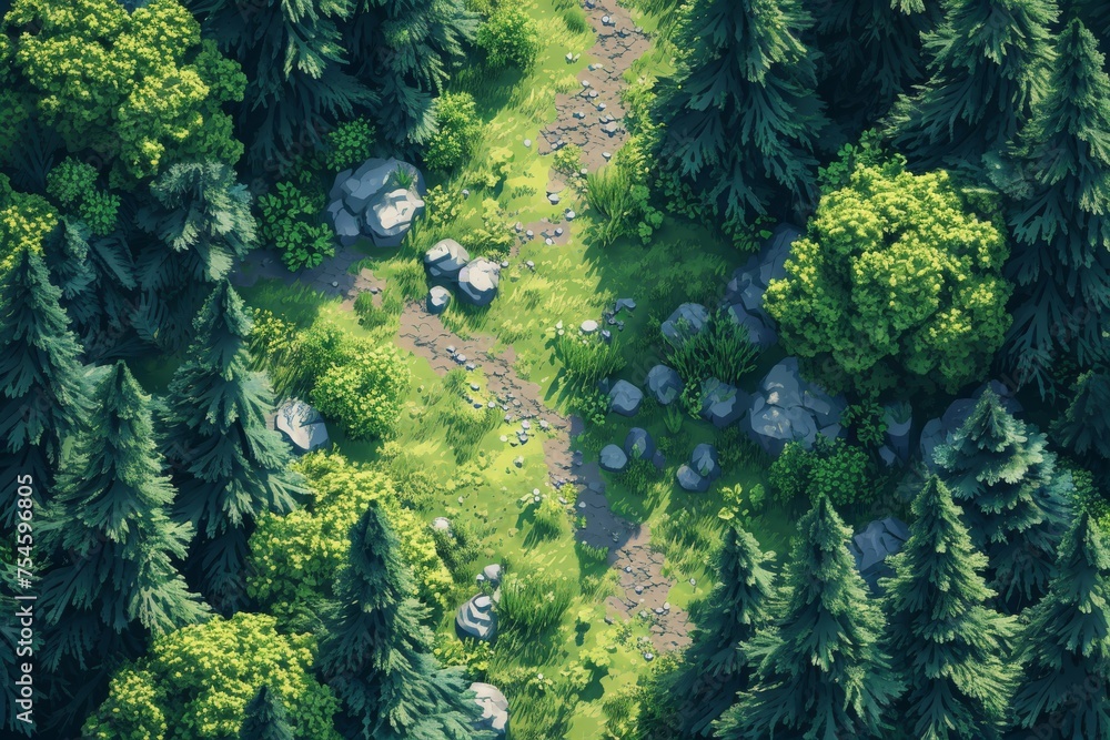 pixel map forest in the game. Pixelated forest for game map. pixelated ...
