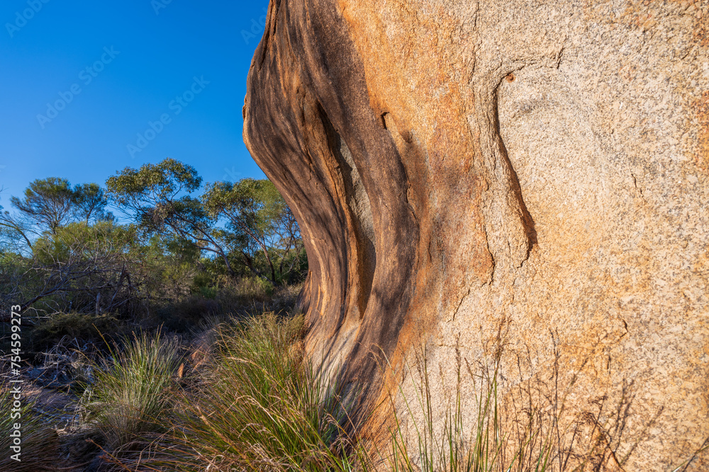 Elachbutting Rock in the eastern Wheatbelt region of Western Australia ...