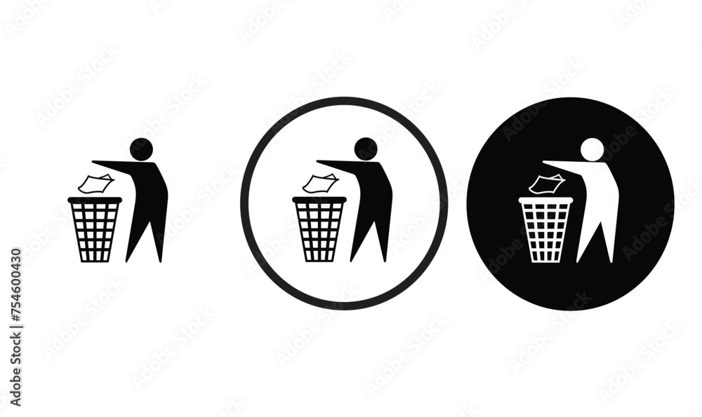 General Waste icon black outline logo for web site design and mobile ...