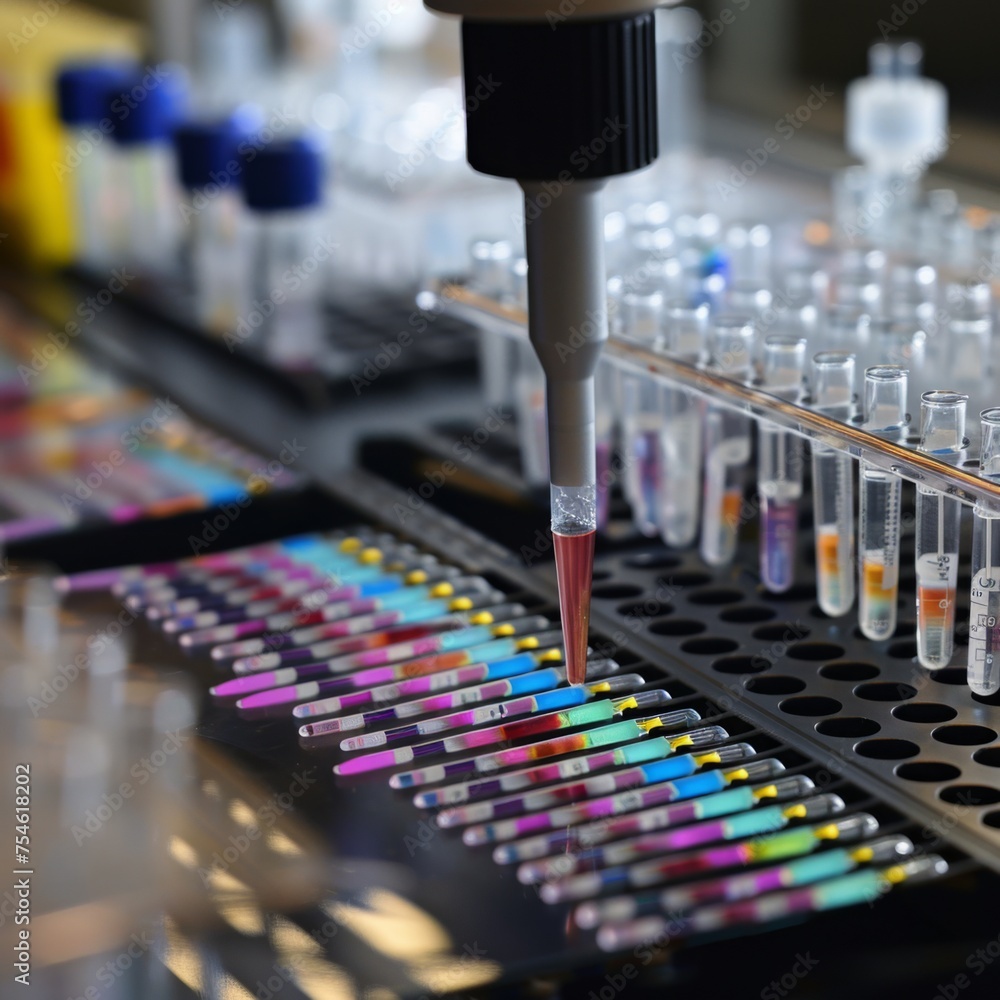 Pipette dispensing sample into test tubes - An accurate pipette ...