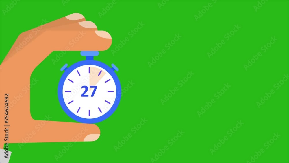 Vidéo Stock 30 second stopwatch countdown timer animation from 30 to 0 ...