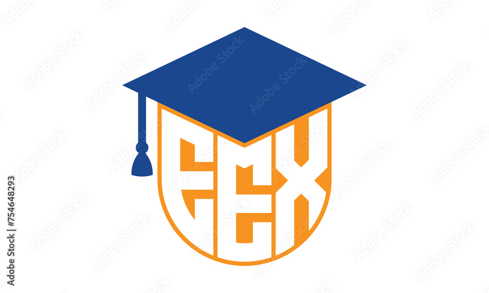 EEX initial letter academic logo design vector template. school college ...