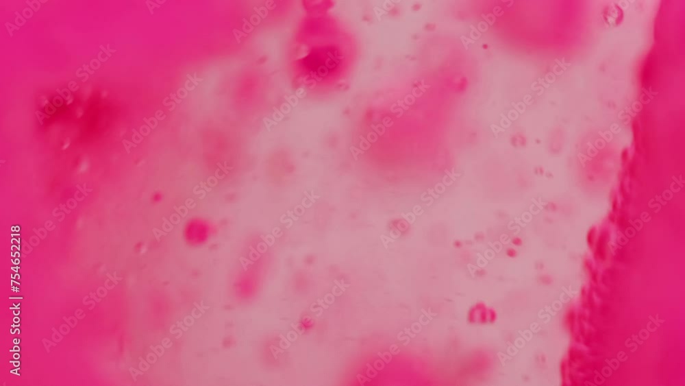 Bubble fluid. Oil texture. Paint water drop. Bright pink color ...