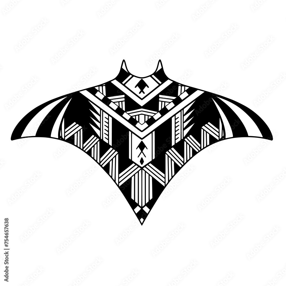 Stingray polynesian tattoo design. Aboriginal samoan style ...