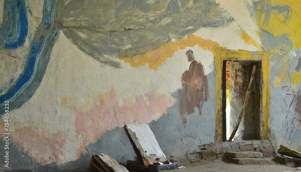 Painting on the wall,Artists use different techniques, styles, and ...