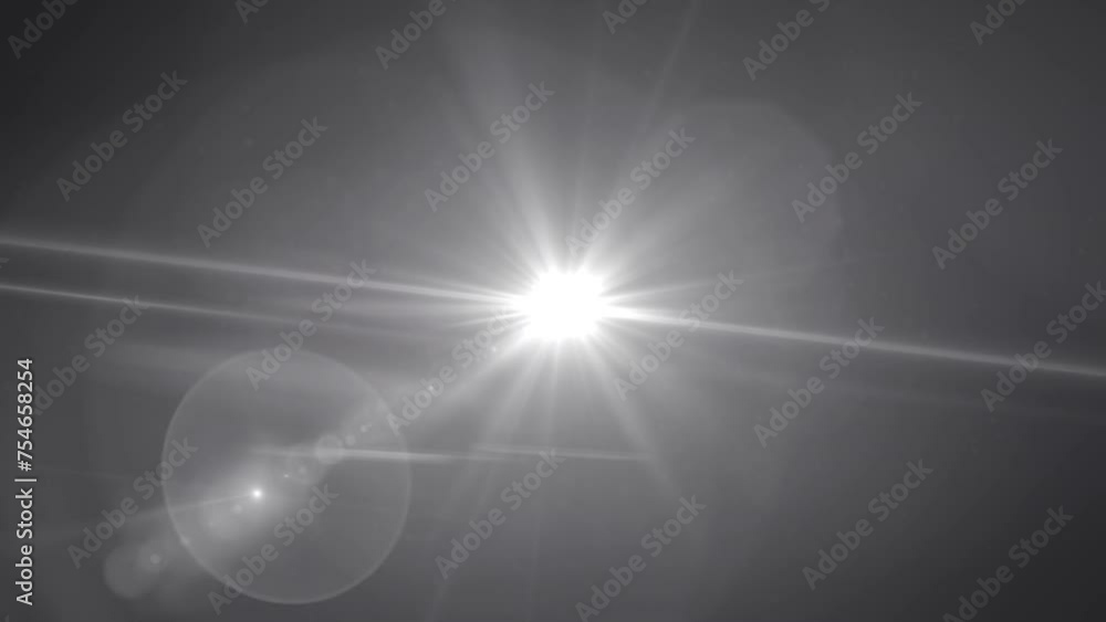 Loop optical lens flares flickering burst shine light animation ...