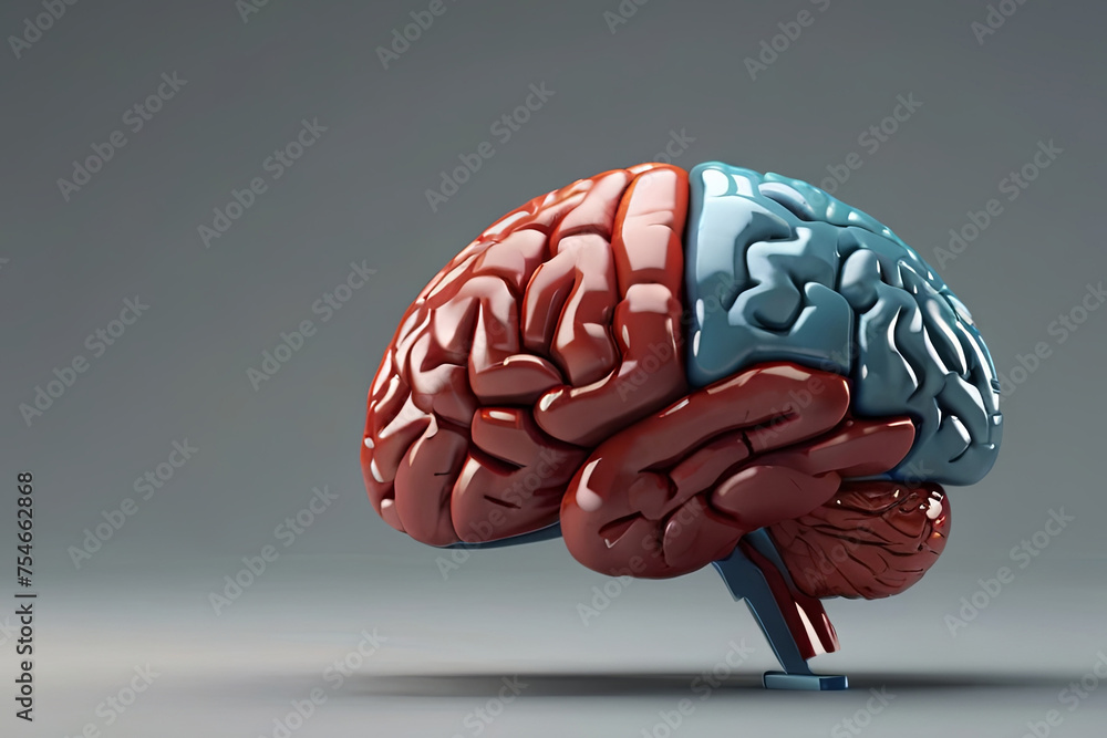 Human brain working out. Conceptual image depicting mental fitness and ...