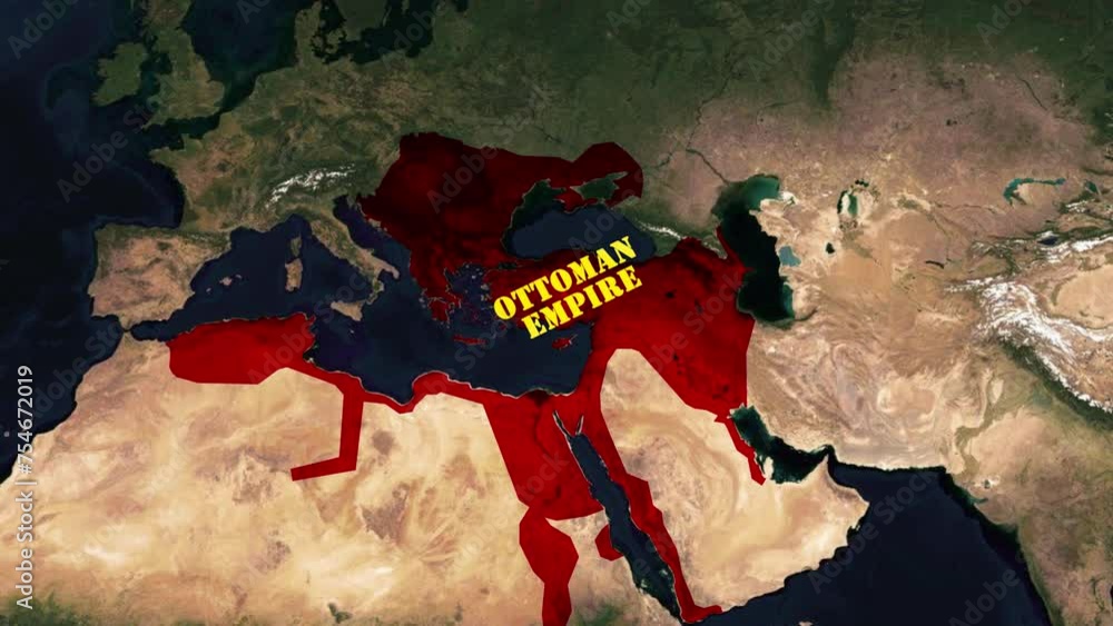 Map of the Ottoman Empire around 1600 AD.Ottoman Empire map. Stock ...