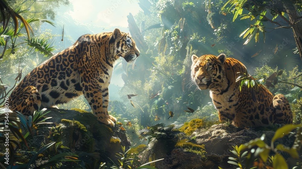 Saving Species, Depict conservation efforts to protect endangered ...