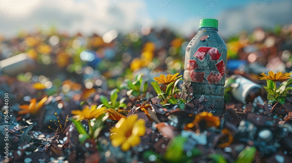 Reduce, Reuse, Recycle, Create a visually striking image that promotes ...