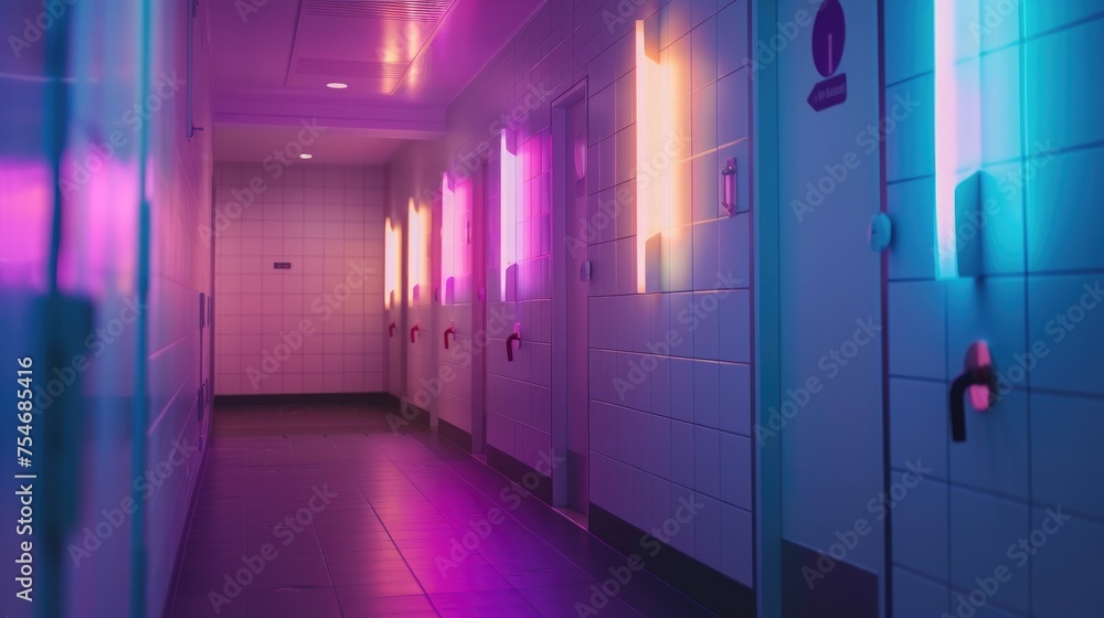 Gender-Neutral Restroom Signage A modern facility featuring gender ...
