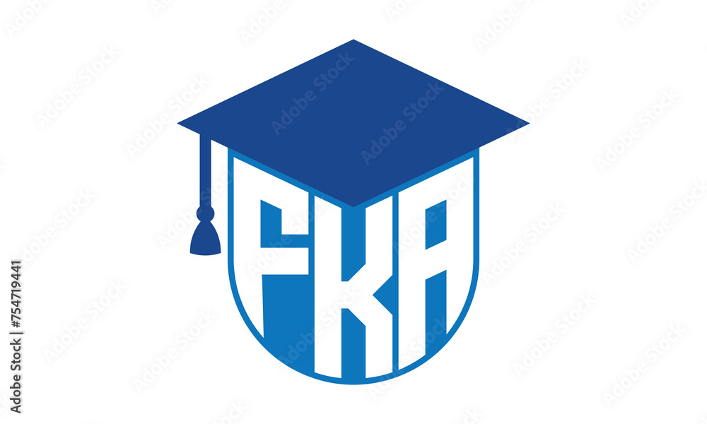 FKA initial letter academic logo design vector template. school college ...