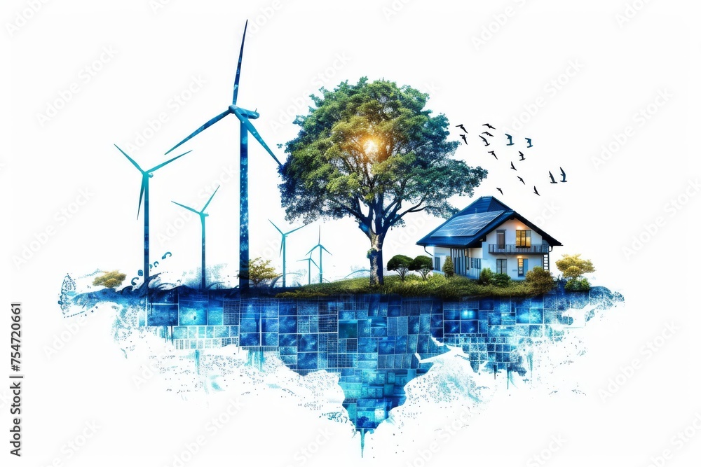 Smart Home Exposed beams EV Electric Car Wallbox & Sustainable ...