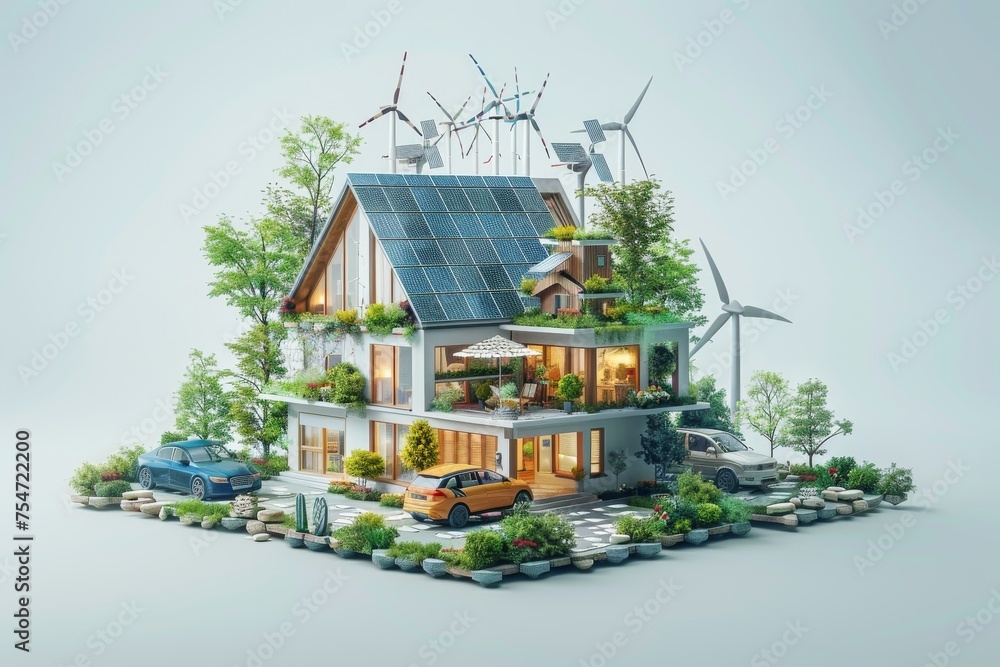 Smart Home Concierge EV Electric Car Wallbox & Cost. Renewable Green ...