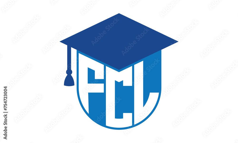 FCL initial letter academic logo design vector template. school college ...