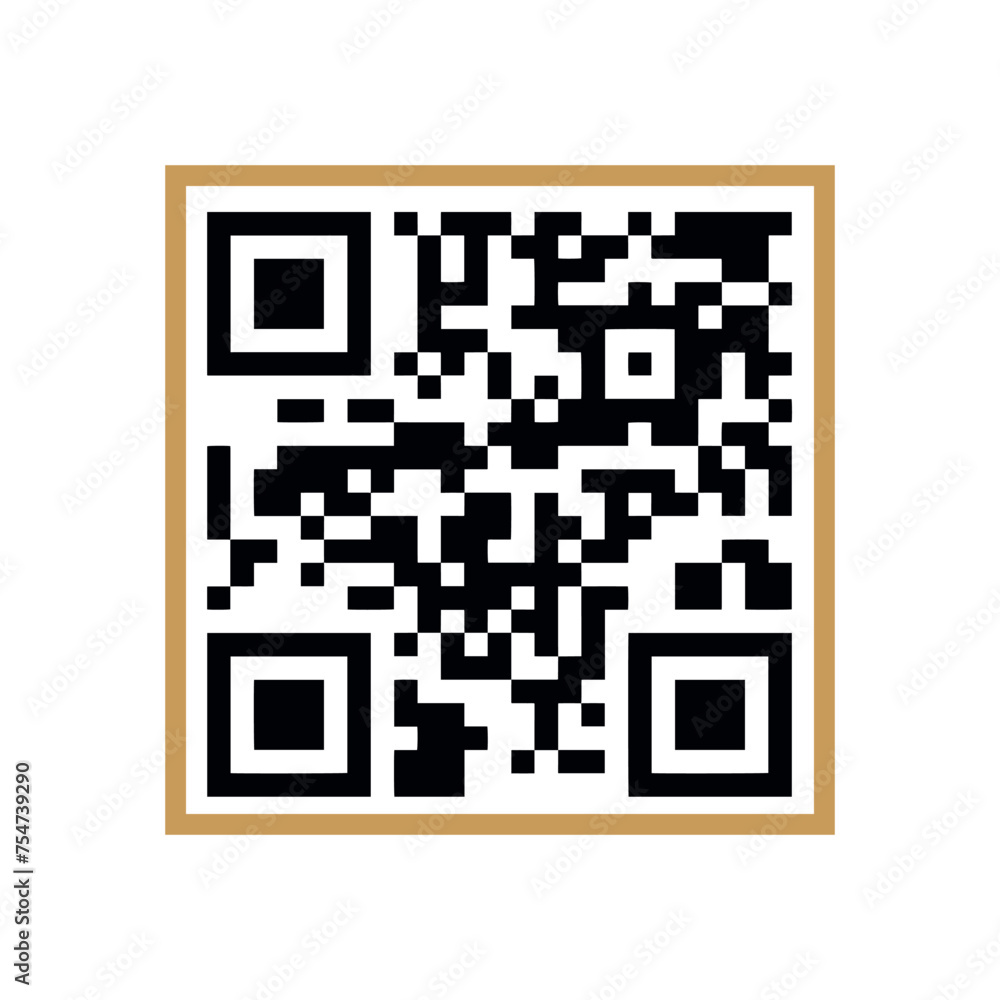 Vector icon of the QR code. Simple flat design for a logo, a sticker ...