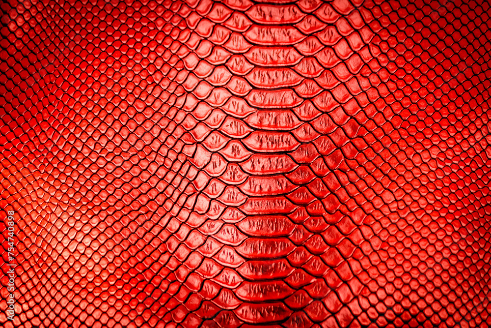 Red snake skin texture pattern can see the surface details. Stock Photo ...
