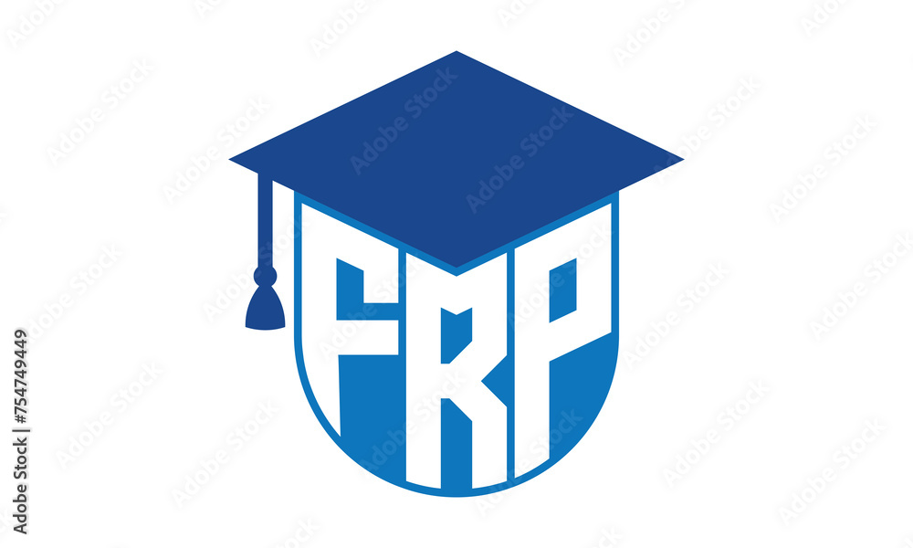 FRP initial letter academic logo design vector template. school college ...