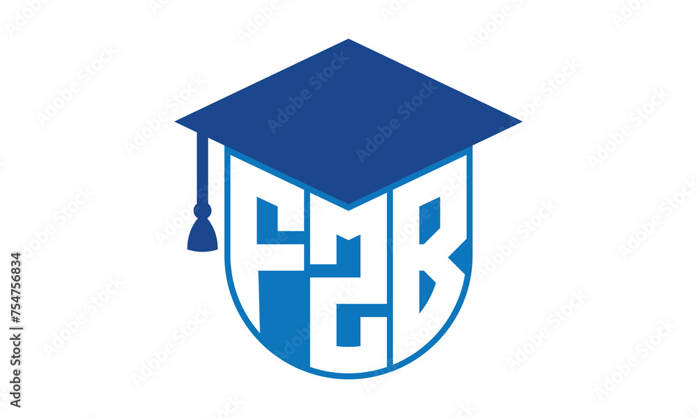 FZB initial letter academic logo design vector template. school college ...