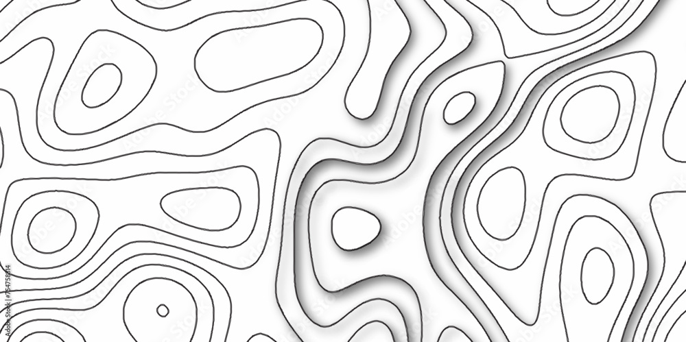 Modern Topographic map background geographic line map with elevation ...