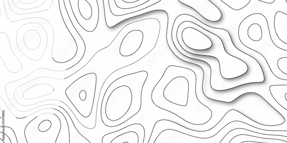 Modern Topographic map background geographic line map with elevation ...