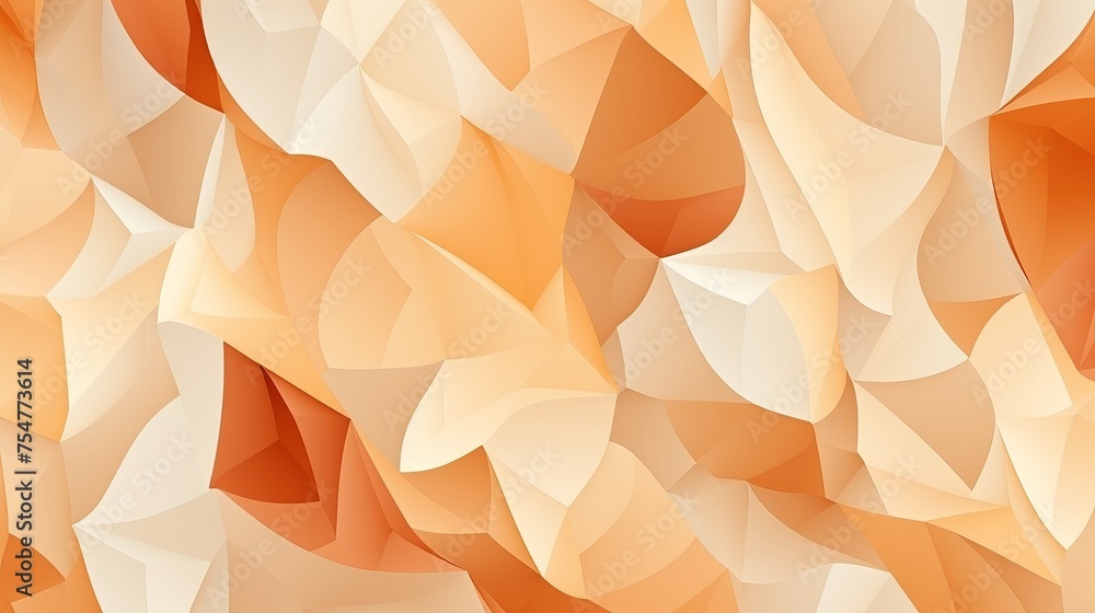 Shades of orange form a seamless pattern within a torn paper section ...