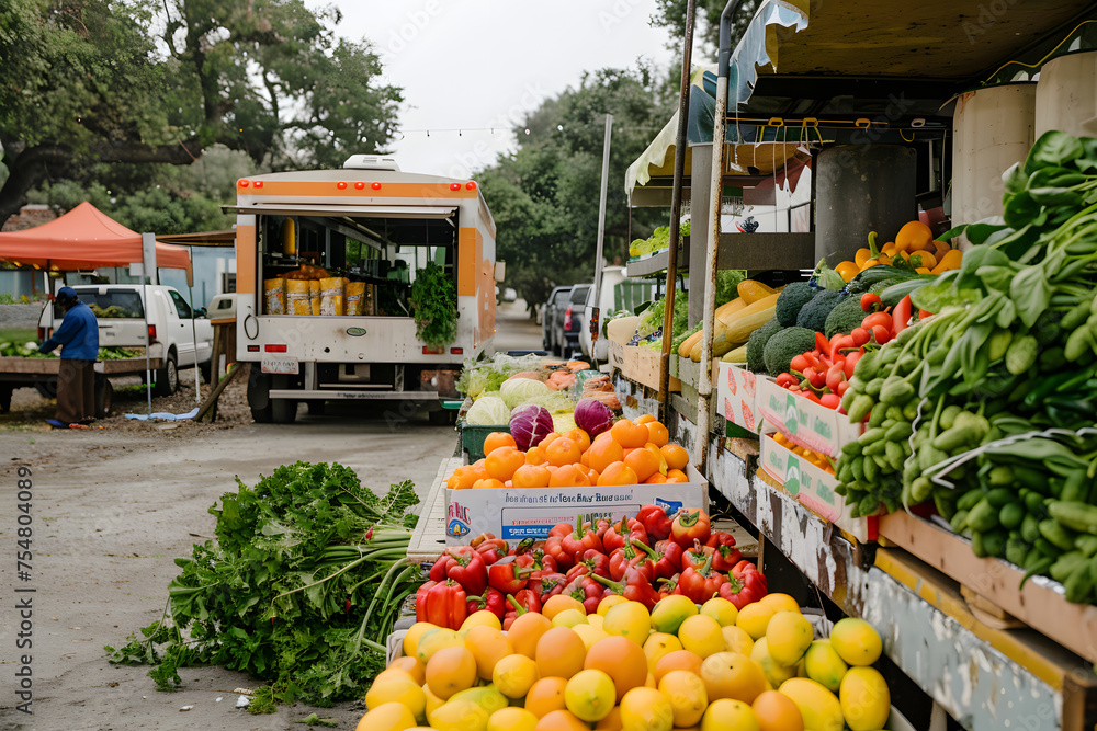 mobile farmers' markets and food trucks bringing fresh produce directly ...