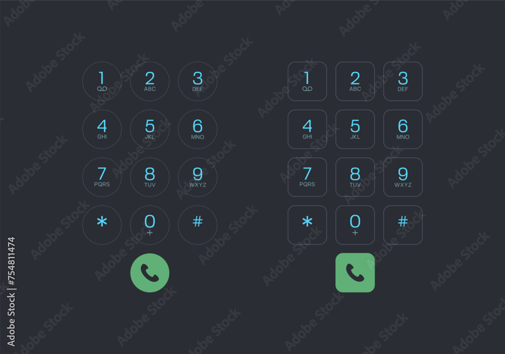 Smartphone keyboard with numbers and letters. User interface for sensor ...