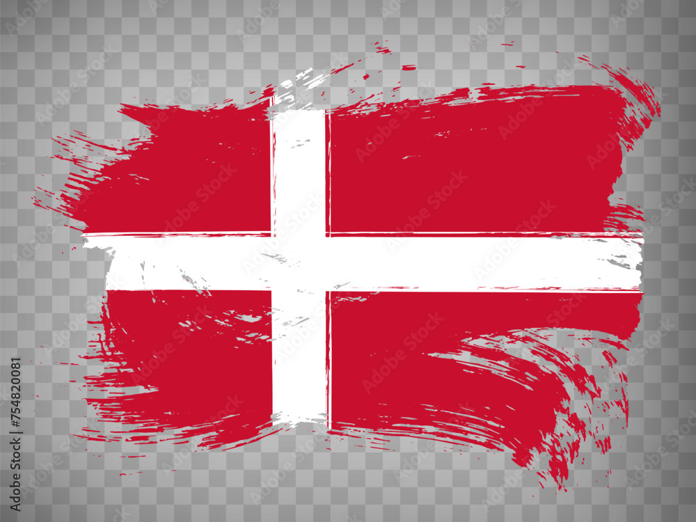 Flag Denmark brush stroke background. Waving Flag of Kingdom of Denmark ...