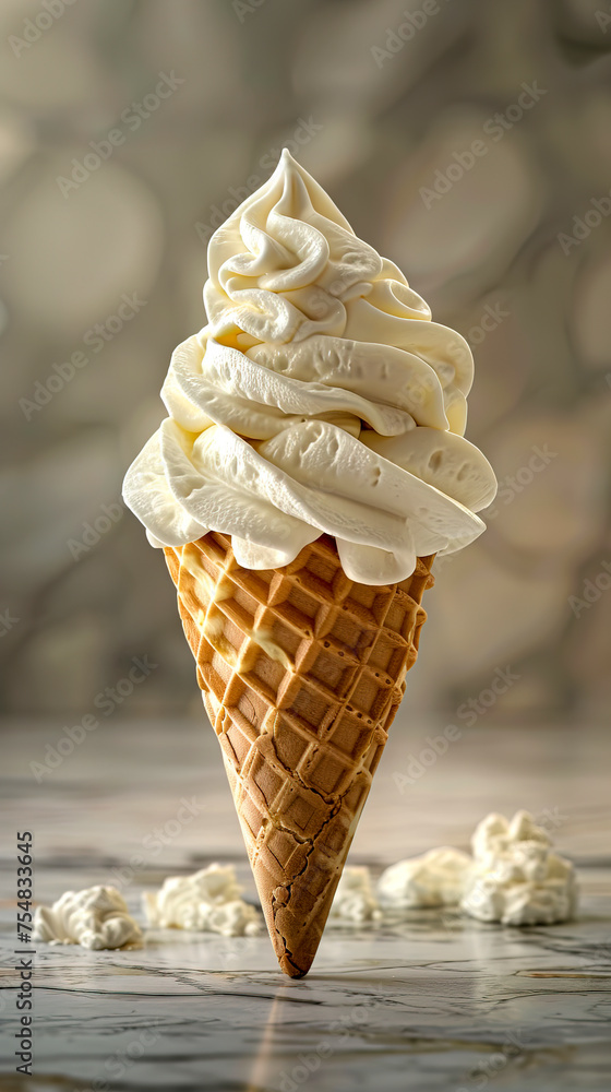 Creamy Delights High Definition Commercial Photography of White Ice ...