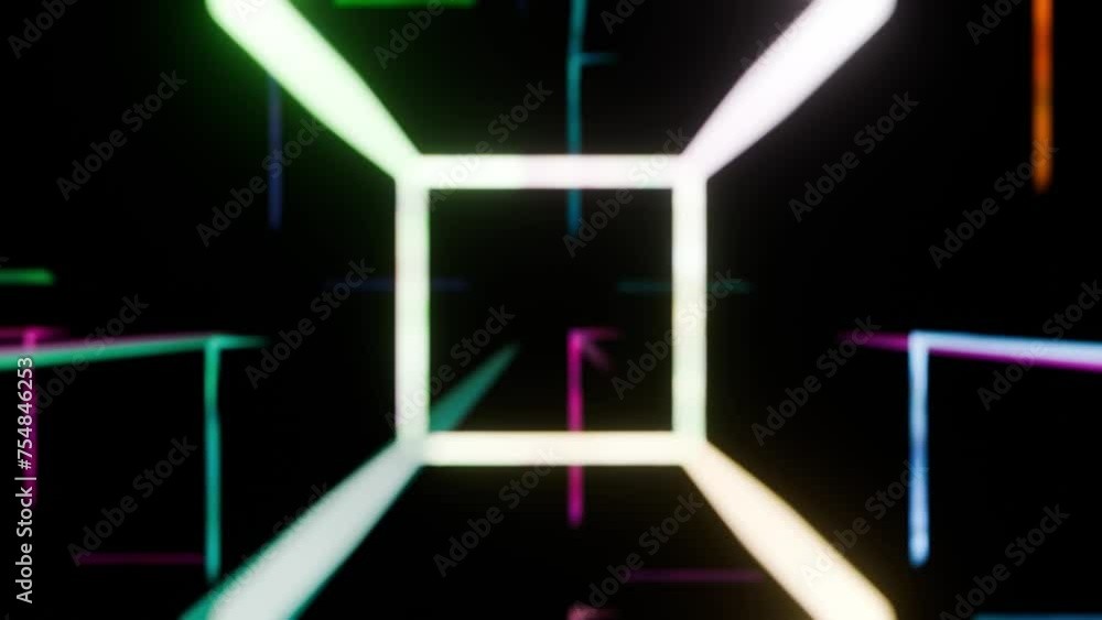 Seamless loop abstract background geometric patterns square. Video for ...