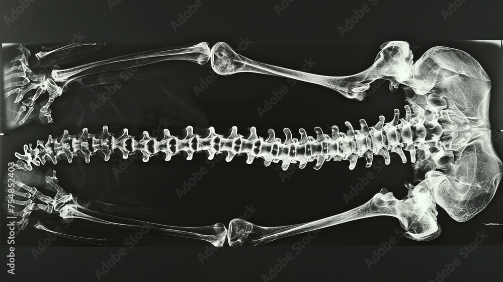 3D representation of an x-ray showing a man with a protrusion, hernia ...