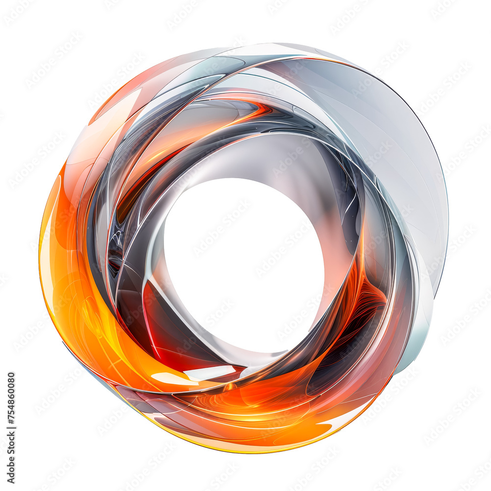 futuristic logo on a transparent white background, 3d render ...