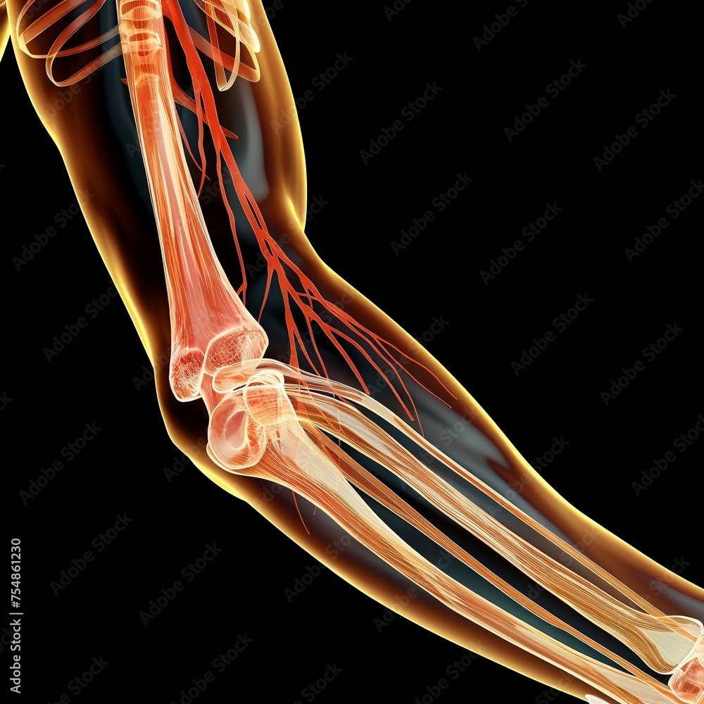 Human Skeleton System Upper Limbs Bone Joints Anatomy Stock Photo ...