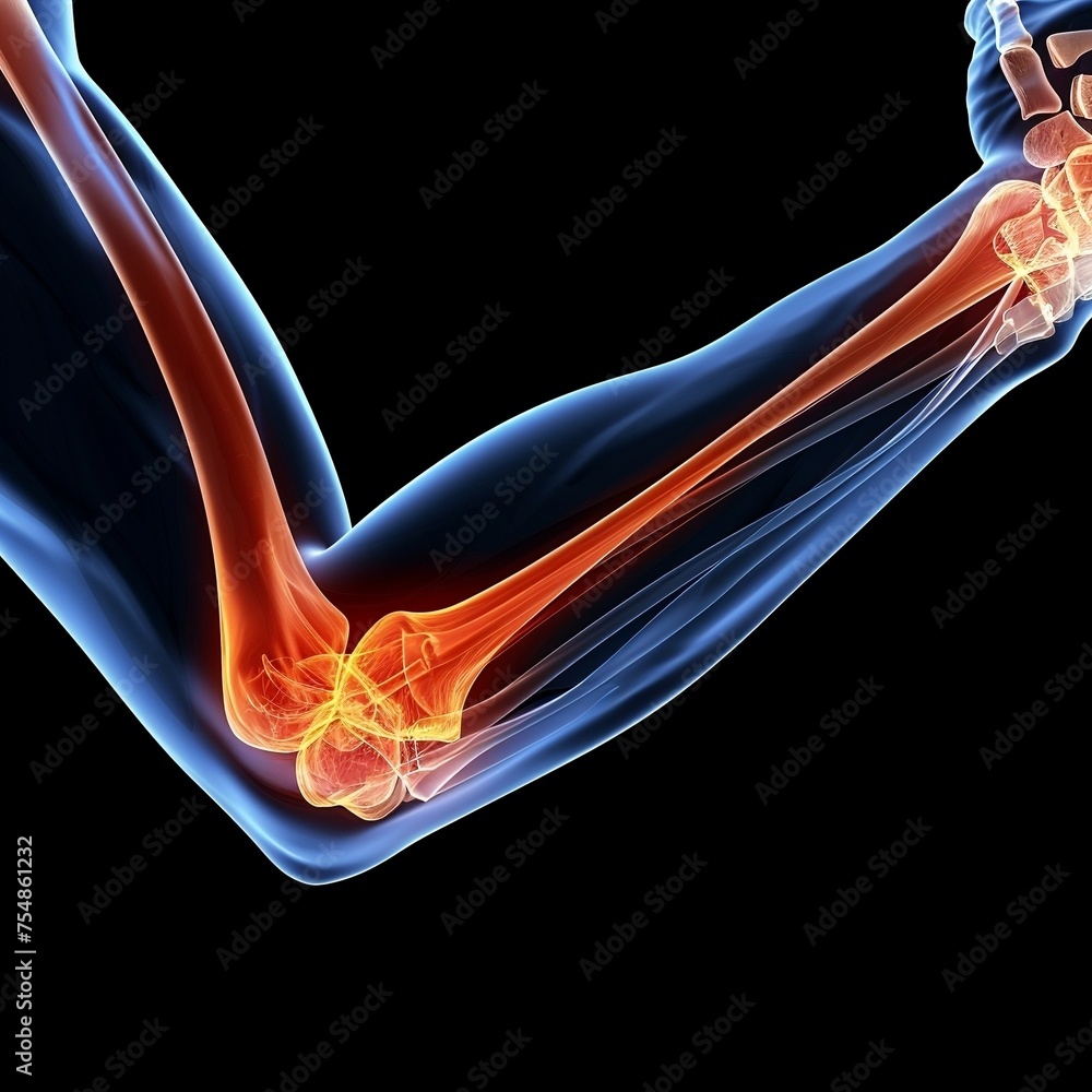 Human Skeleton System Upper Limbs Bone Joints Anatomy Stock Photo ...