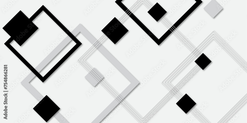 Black white blocks squares and stroke lines beautiful abstract AI ...