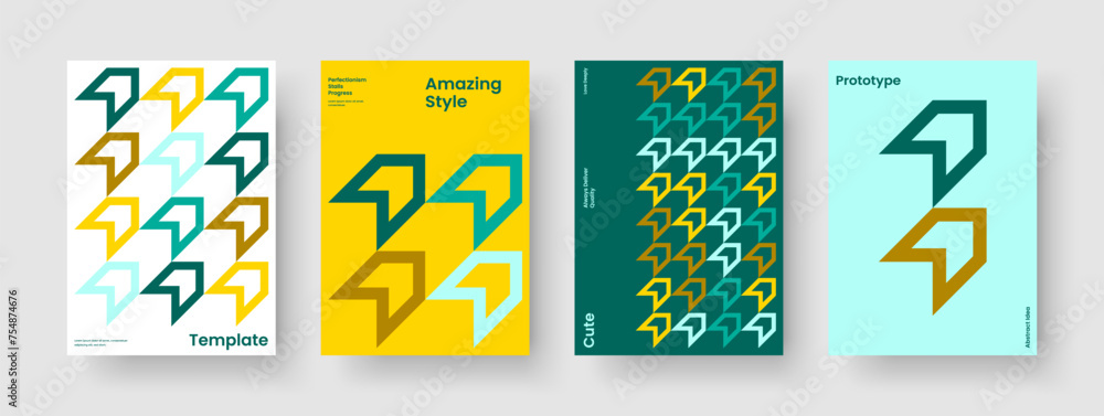 Geometric Flyer Design. Creative Background Template. Isolated Brochure ...