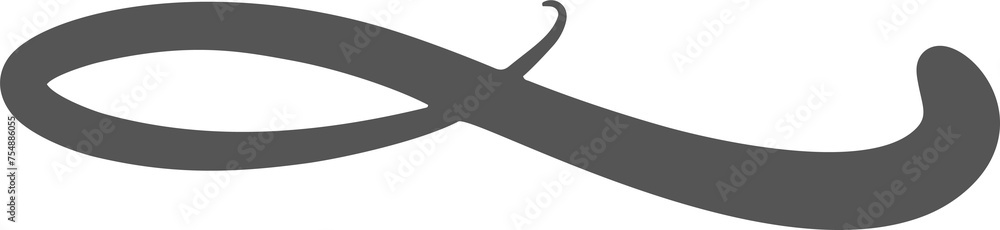 Swoosh line. Hand drawn underline swash with swirl tail. Swish ...