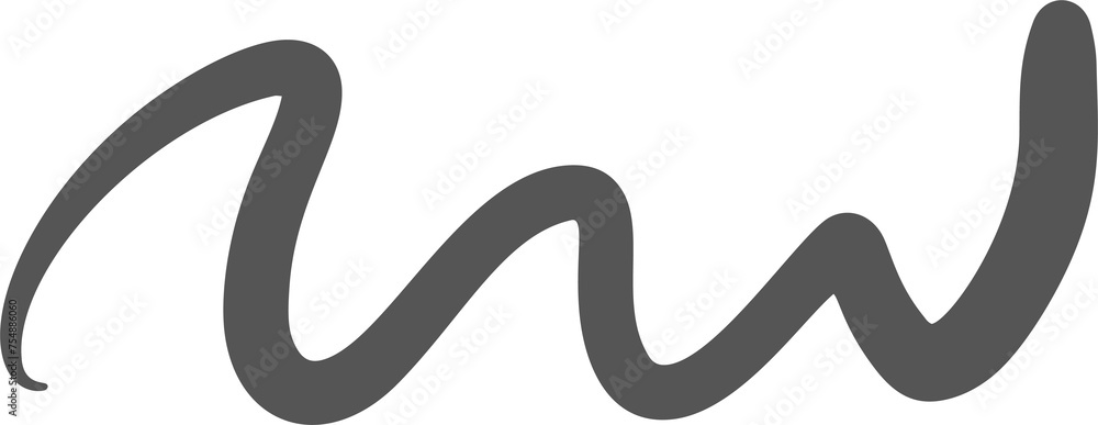 Swoosh line. Hand drawn underline swash with swirl tail. Swish ...