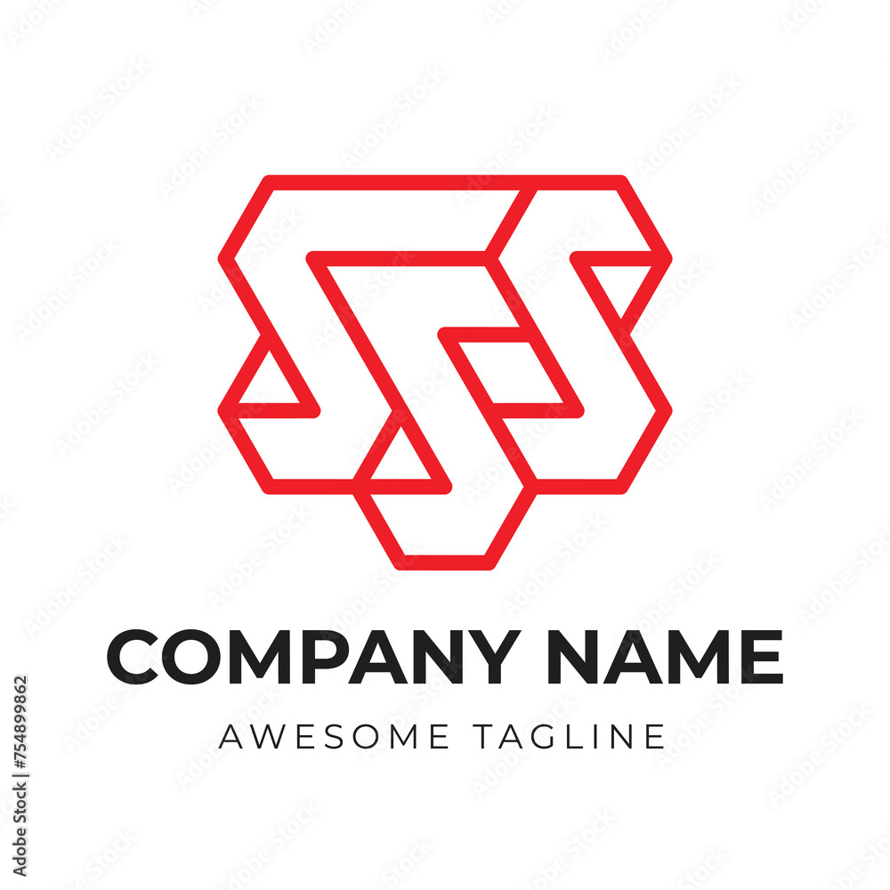 Letter SSS Diamond Logo Design Stock Vector | Adobe Stock