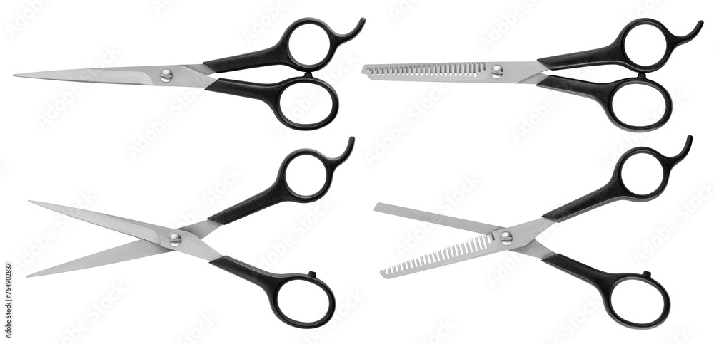 hairdressing Scissors isolated on white background, full depth of field ...