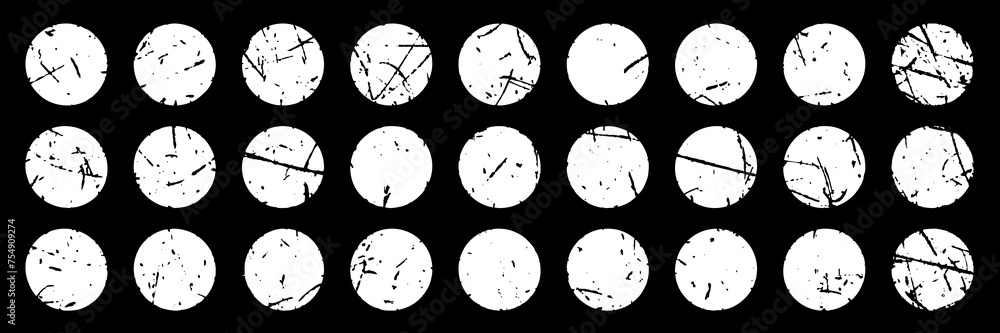 Stamp of shape circle frame vector illustration set. Round labels with ...
