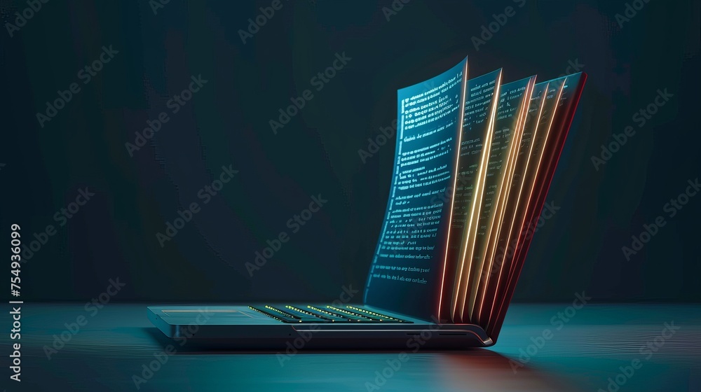 The concept of a computer as a knowledge base is depicted by portraying ...