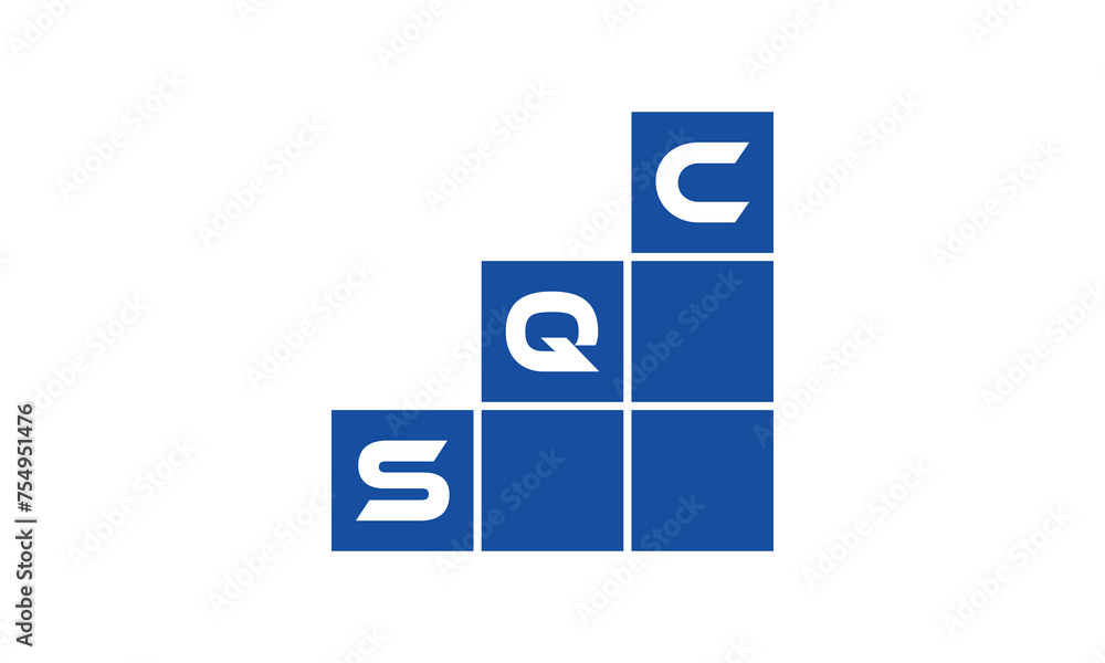 SQC initial letter financial logo design vector template. economics ...